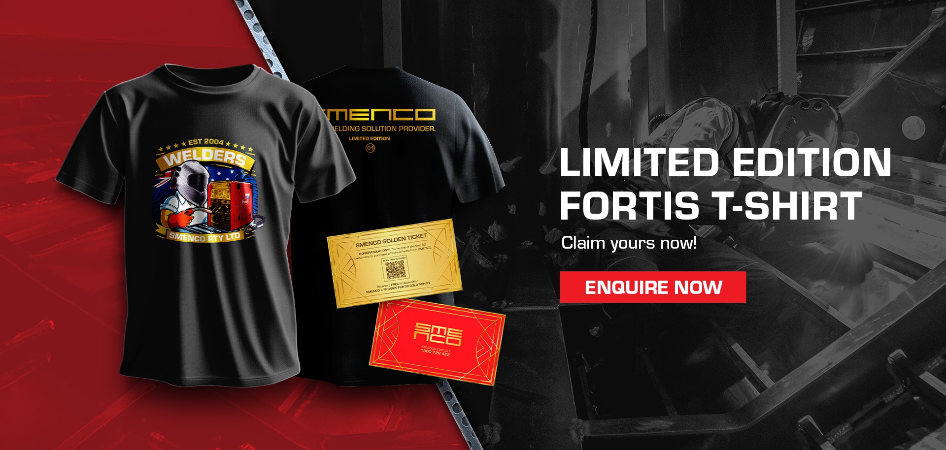 First 50 Fronius Fortis Buyers: Limited-edition Gold Welder T-shirts ...